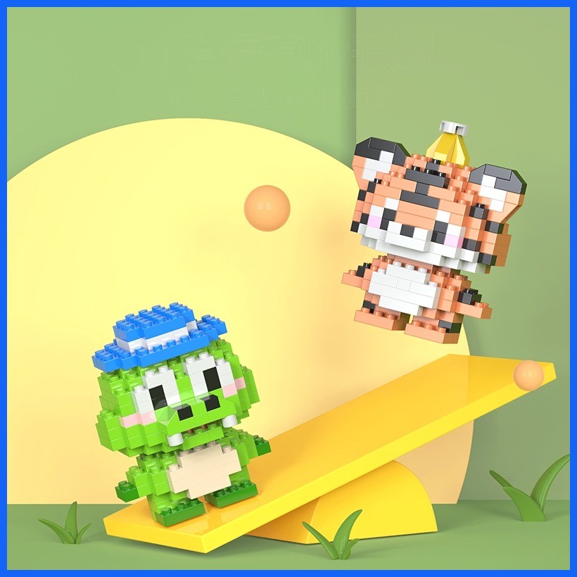 ♒ Animals World Bricks Toys Cute Mini Tiger Lion Bear Building Blocks ...