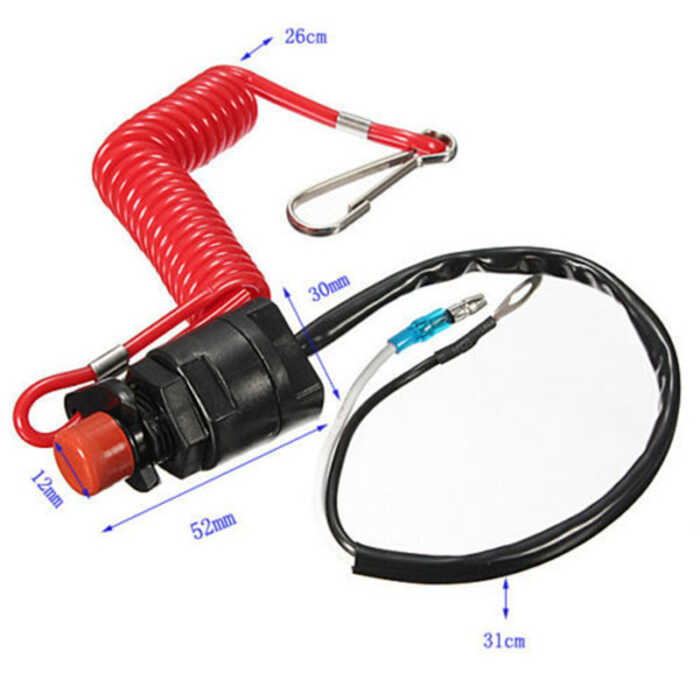 Motor Boat Emergency Para Sa Yamaha /Tohatsu Outboard Stop Kill Cut Off ...