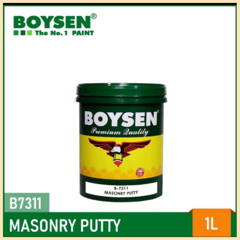 BOYSEN MASONRY PUTTY B7311 LITER / GALLON WATERBASED WALANG AMOY PANG ...