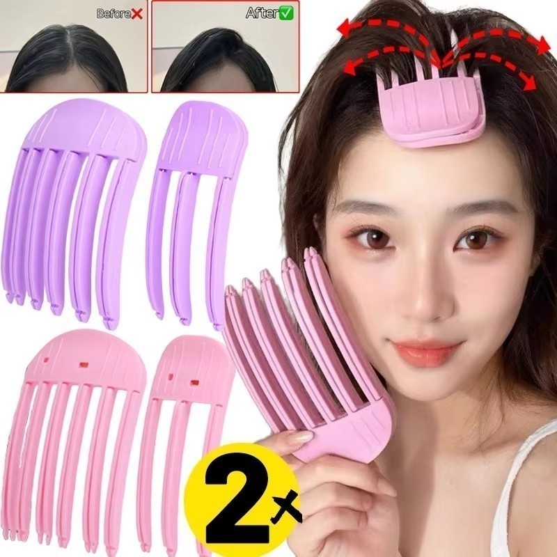 3/6Teeth Fluffy Hair Roots Clips Comb Lazy Hair Top Styling Curling ...