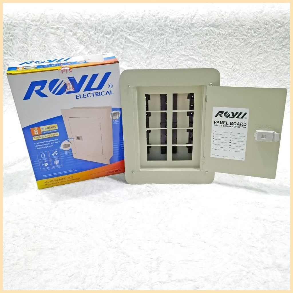 ROYU Panel Box Board 4 6 8 10 12 Breaker All Metal Residential Pole ...