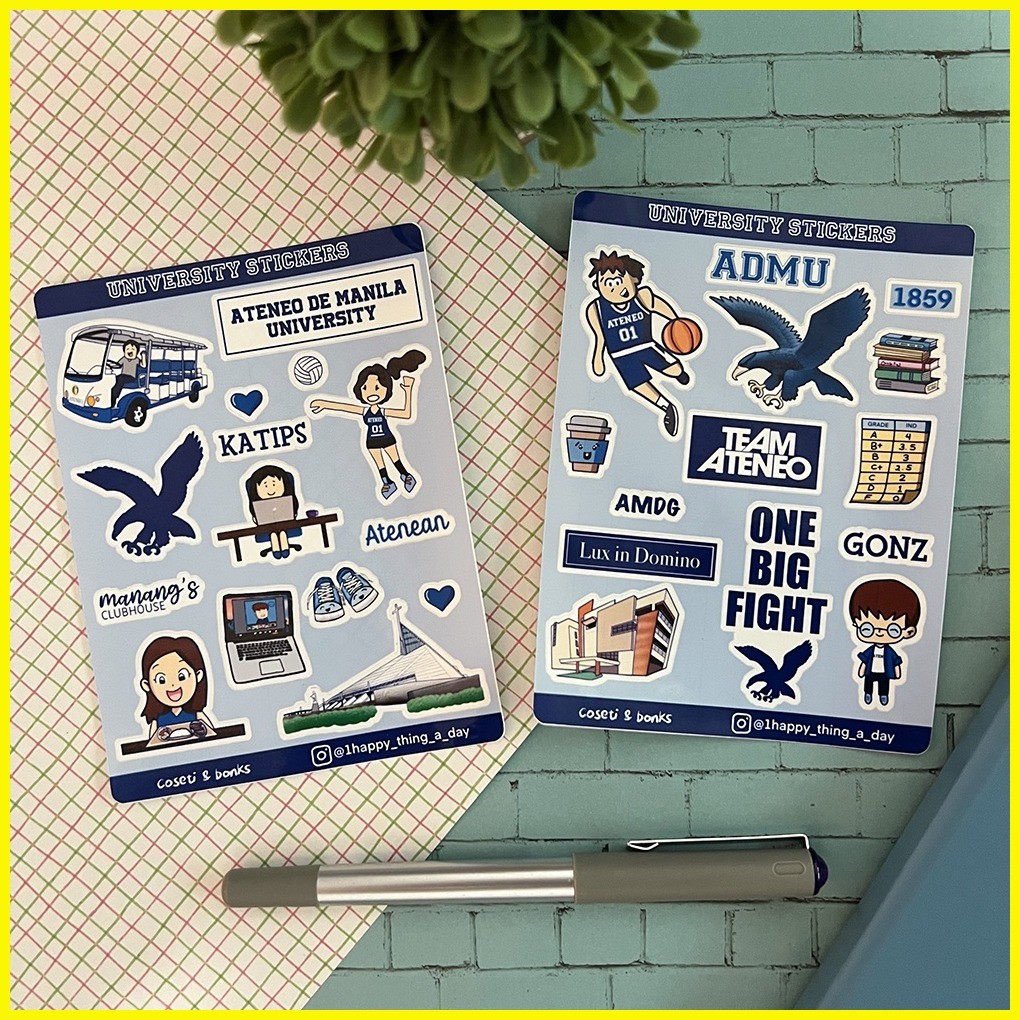 Ateneo de Manila University Stickers | Water-Resistant | Glossy Vinyl ...