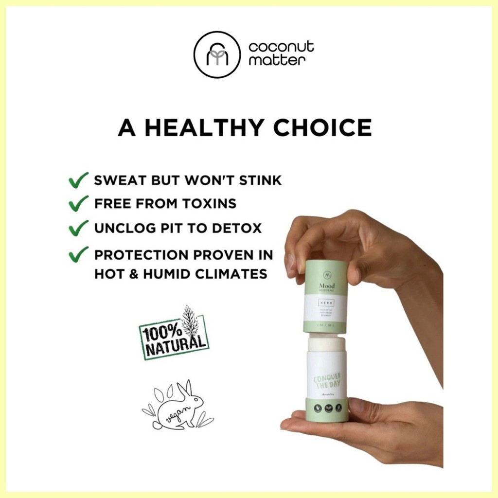 유 Coconut Matter Mood Natural Deodorant Hero 35g | Shopee Philippines