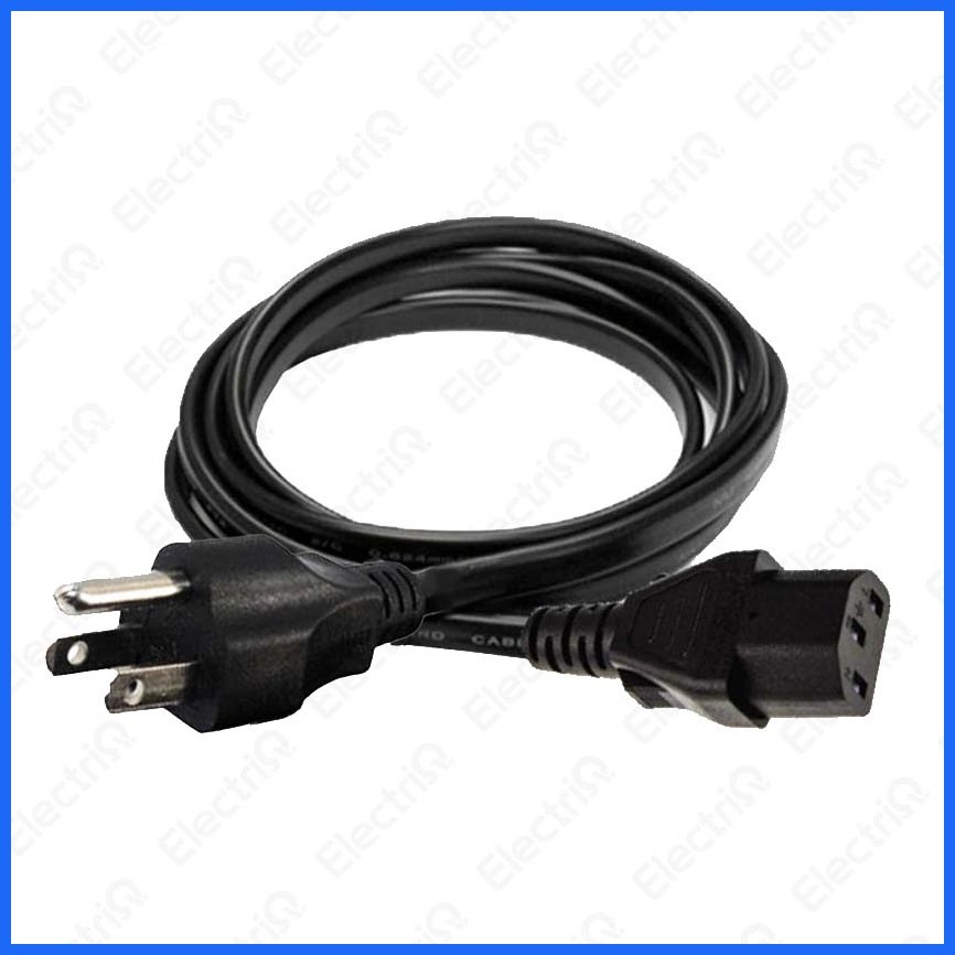 ← ☀ Electriq Round / Flat type Cord 2/3 Pin Power Cord Heavy Duty for ...