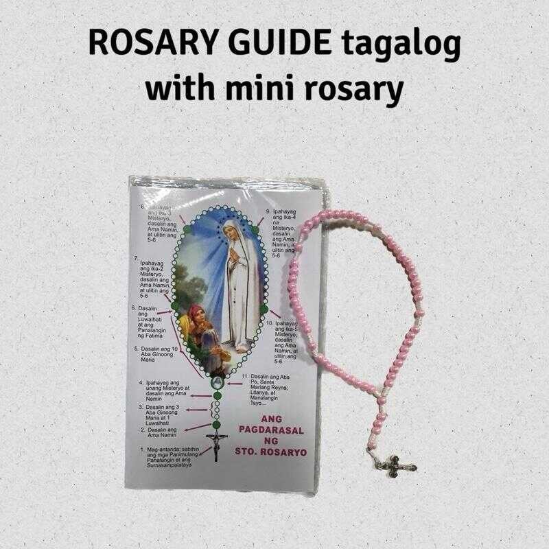 ROSARY GUIDE TAGALOG With Mini Rosary Ang Pagdarasal Ng Santo Rosaryo ...