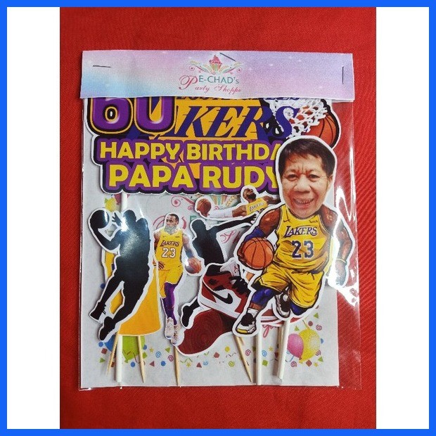 Lakers Lebron James theme cake topper | Shopee Philippines