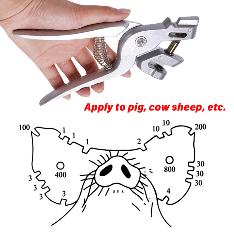 Ear Marking Pliers Pig Ear Notcher Ear Piercing Heavy Duty Tools for ...