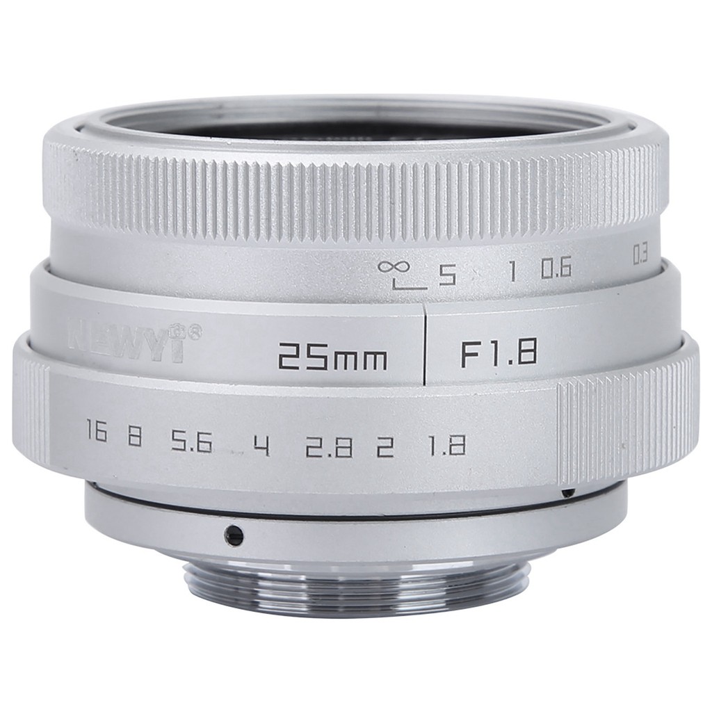 NEWYI 25mm F1.8 Mini CCTV C Mount Wide Angle Optical Lens for for Nikon ...