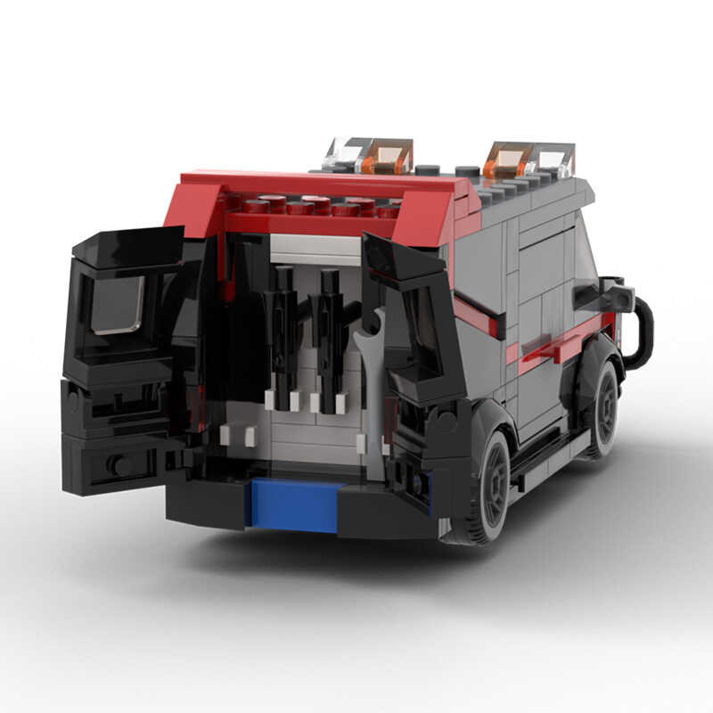 Technical BuildMoc Car A-m Van SWAT m Truck High-Tech Building Blocks ...