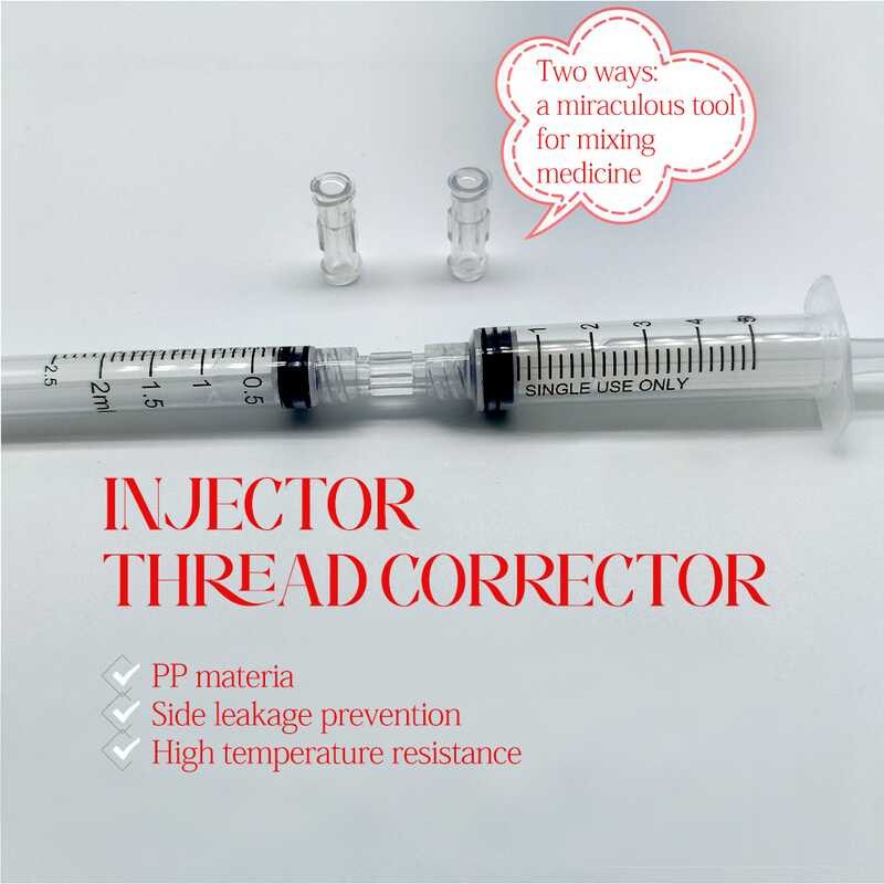Thread Conversion Syringe Adhesive Luer Syringe Connector Transparent ...