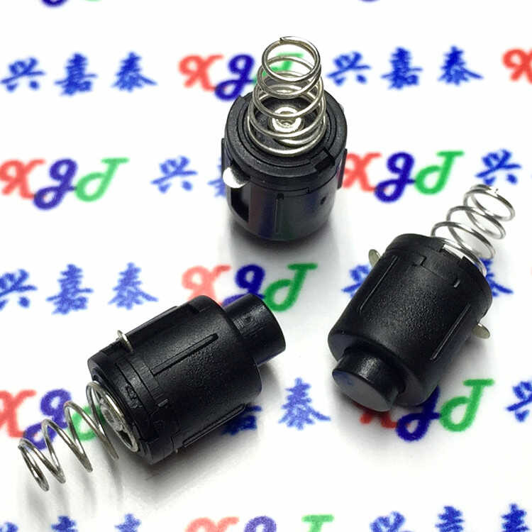Button switch flashlight tail switch with spring self-locking switch ...