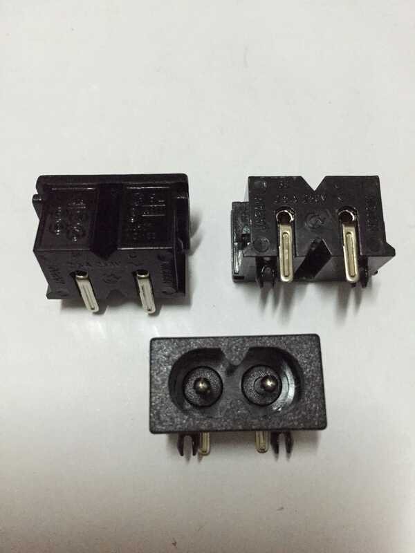 Japanese AC power socket card type 8-shaped socket 22x12mm two pin 90 ...