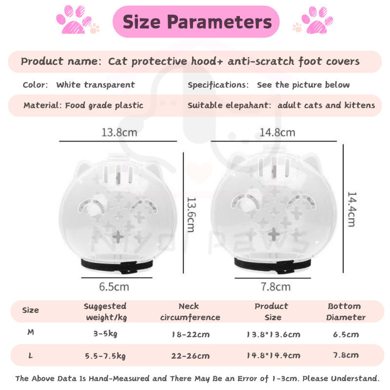Cat Anti Bite Hood Translucent Breathable Space Helmet for Wound ...