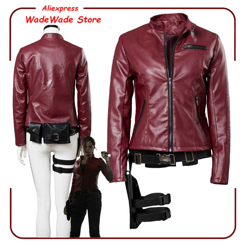Tt Biohazard 2 Remake Claire Redfield Evil Cosplay Jacket Coat Belt Ada ...