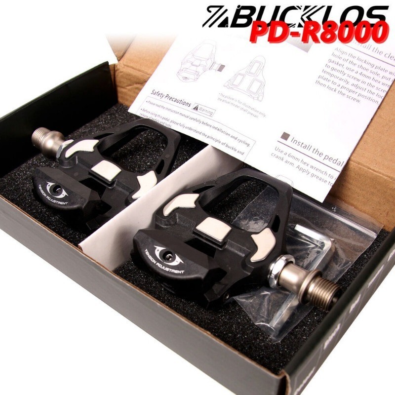 BUCKLOS Cleats Pedal PD-R8000 SPD-SL Road Bike Cleat Pedals Sealed ...