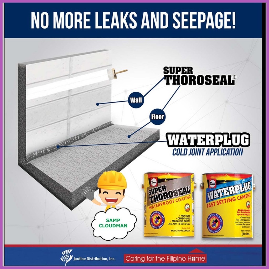 ☑ ♣ ♀ Thoro Waterplug Fast Setting Cement Gallon Size 4 Liters Water ...