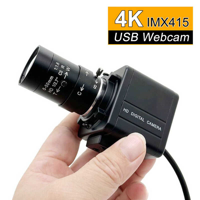 8Mp 4K USB Webcam Imx415 With 5-50Mm Varifocal CS Lens 2K 4Mp F5253 Box ...