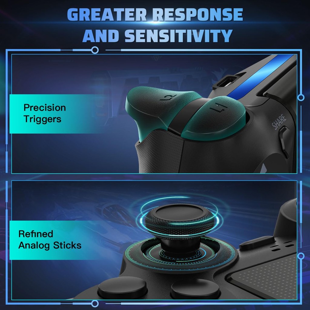 Wireless Controller PS4/Slim/Pro Bluetooth Wireless Gamepad PlayStation ...