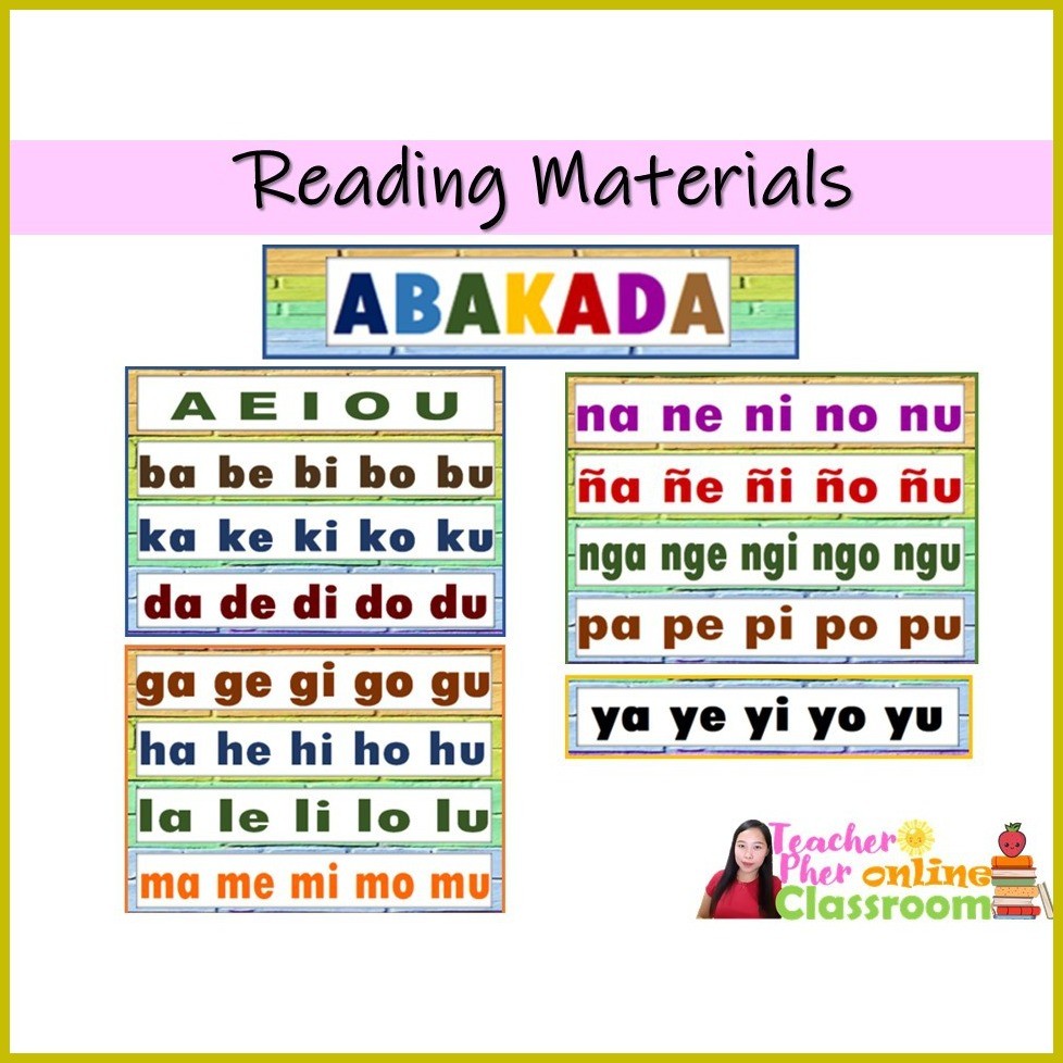 ABAKADA READING CHARTS Classroom design abakada for kids(teacher pher ...