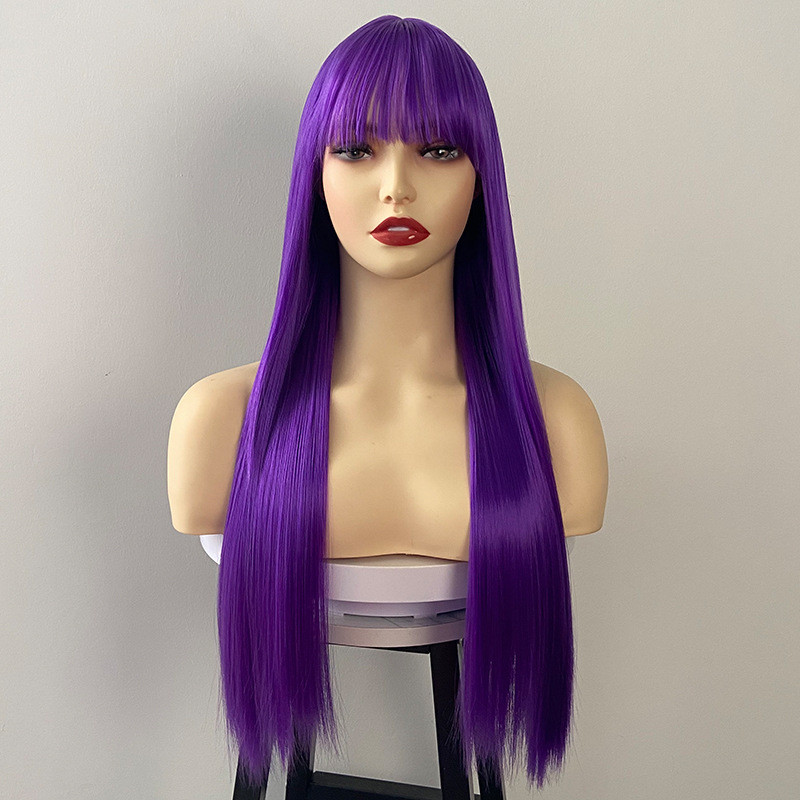 The Burial Fulian Feilun Cos Wig Two-dimensional Animation Purple Long ...