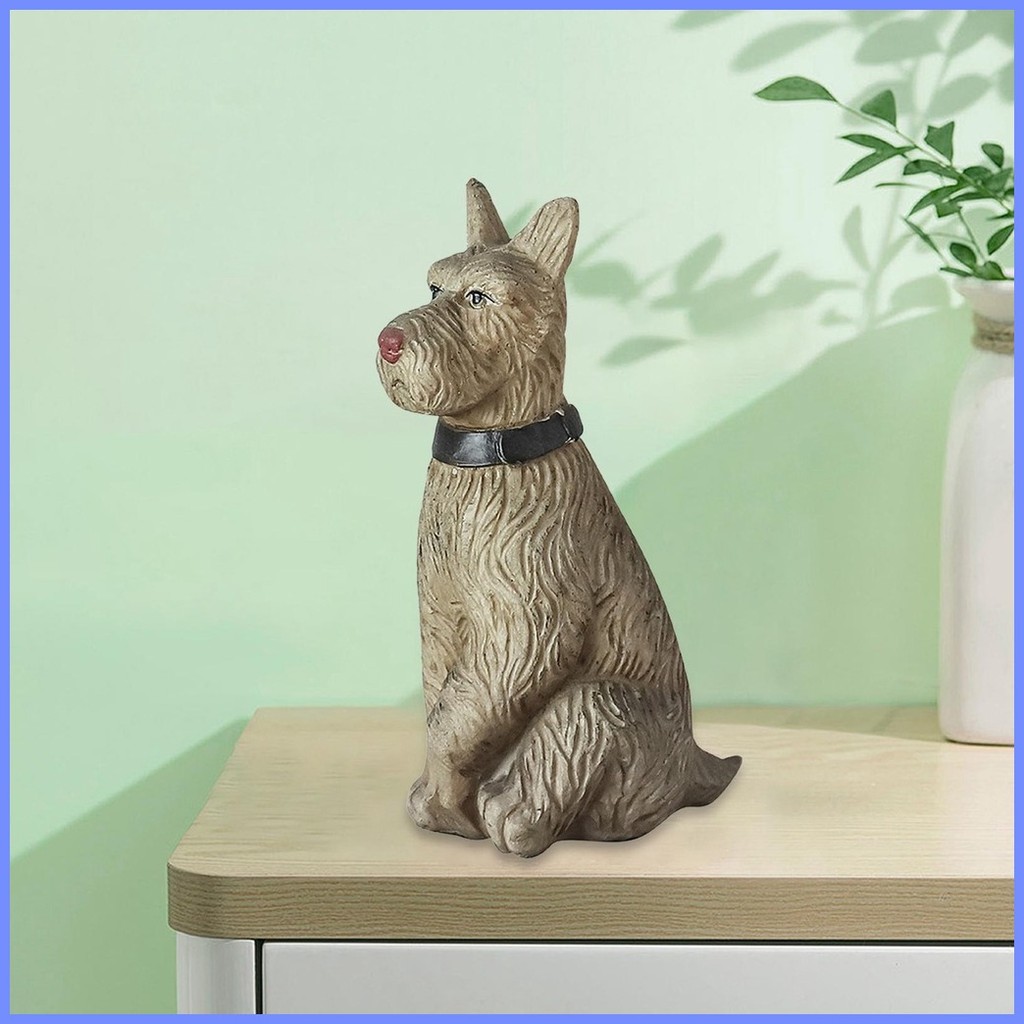 Puppy Statue Polyresin Dog Figurine Sculpture Adorable Multifunctional ...
