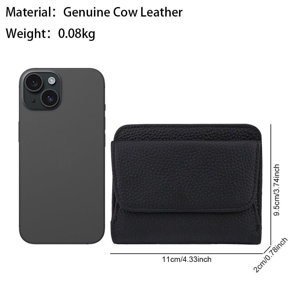Royal Bagger Short Wallets for Women Genuine Cow Leather Portable Coin ...