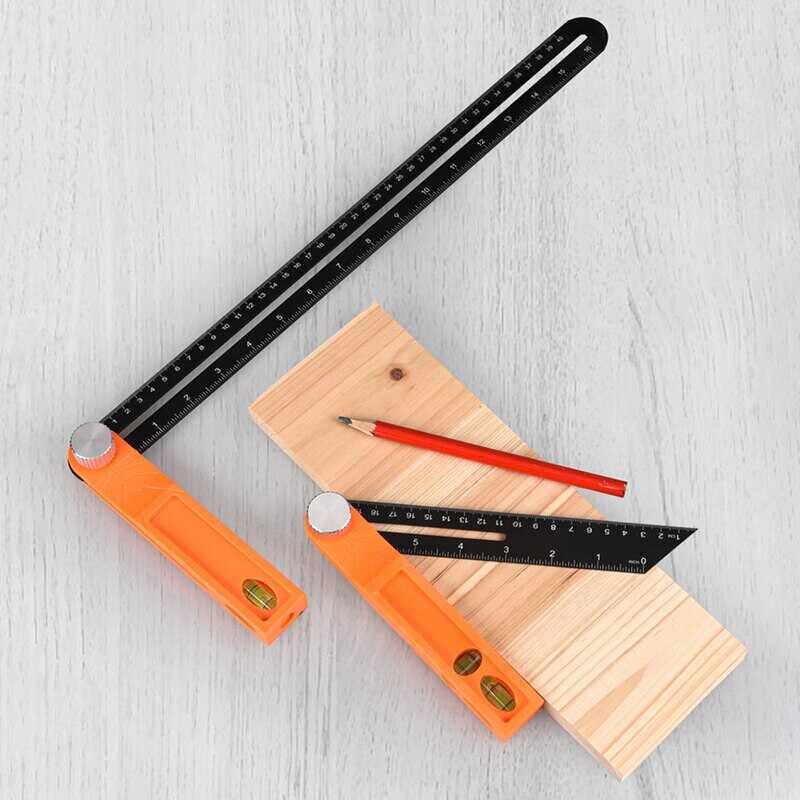 Rulers Angle Gauges Tri Square Sliding T-Bevel With Wooden Handle Level ...