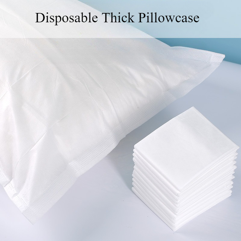 White Plain Cotton Pillow Case Disposable Pillowcases Breathable Dirt ...