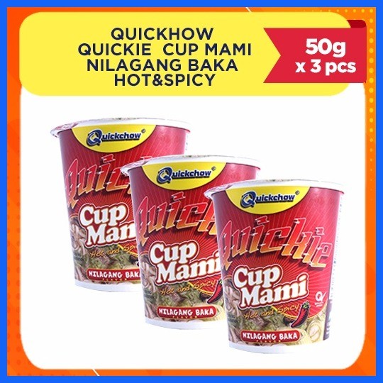 Quickchow Quickie Instant Cup Mami Nilagang Baka - Hot & Spicy Flavor ...