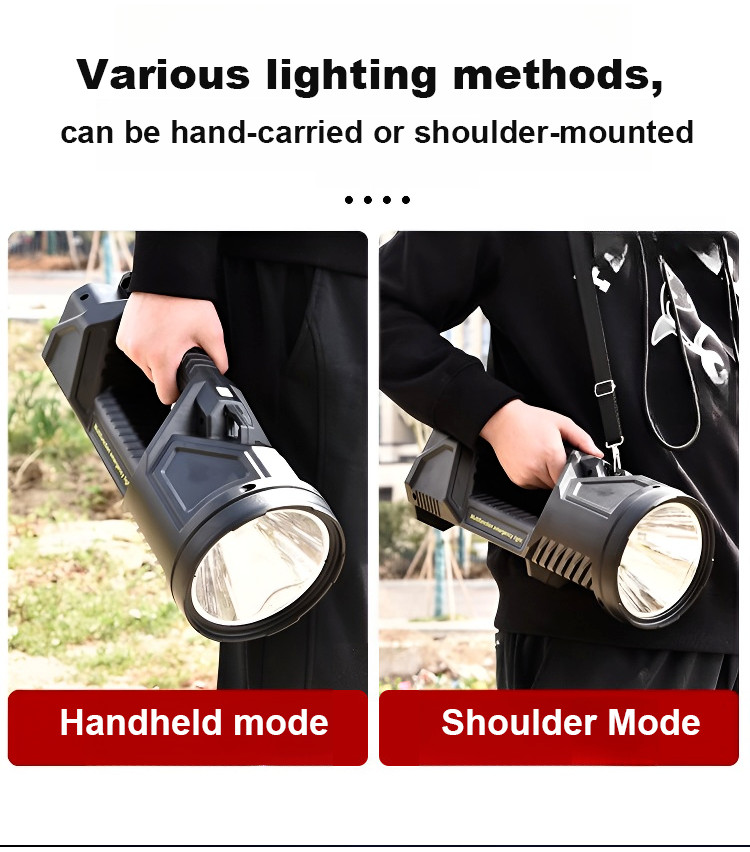 Super bright outdoor searchlight,Rechargeable Spotlight, LED Spot ...