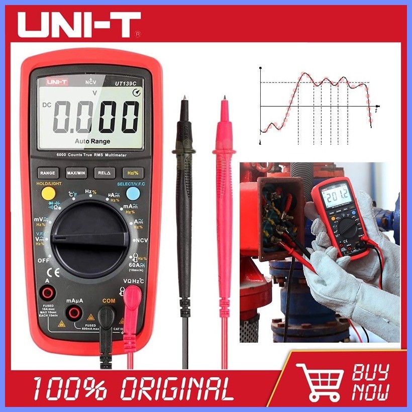 UNI-T Digital Multimeter Automatic Range True Effective Value Tester ...
