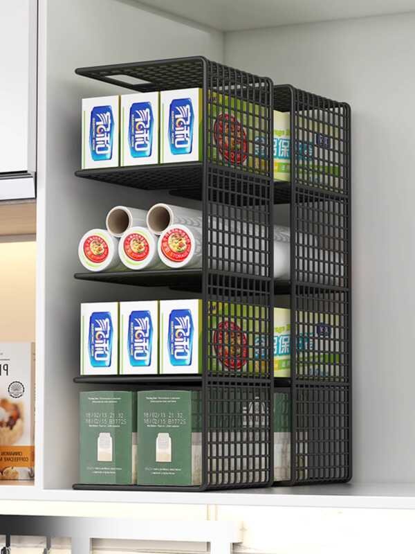 Wrap Storage Plastic Rack, Cabinet Compartment Sorting, Storage Rack ...