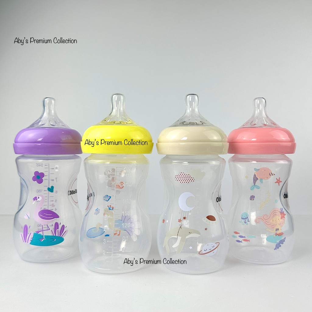 4oz/8oz/11oz Baby Feeding Bottle Wide Neck New Born to Big Kids Cute ...