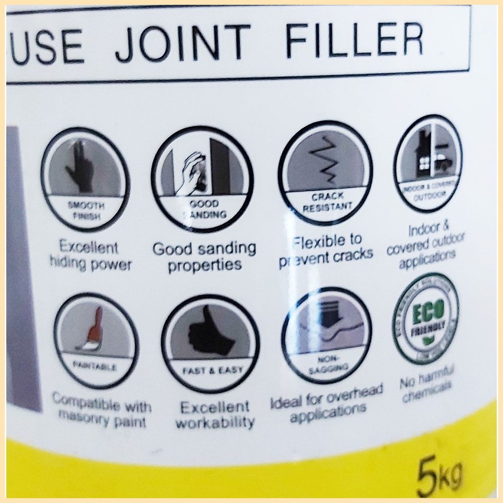 ABC Gypsum Putty Gallon Size / 5Kg /Ready to Use Wall Putty Masilya ...