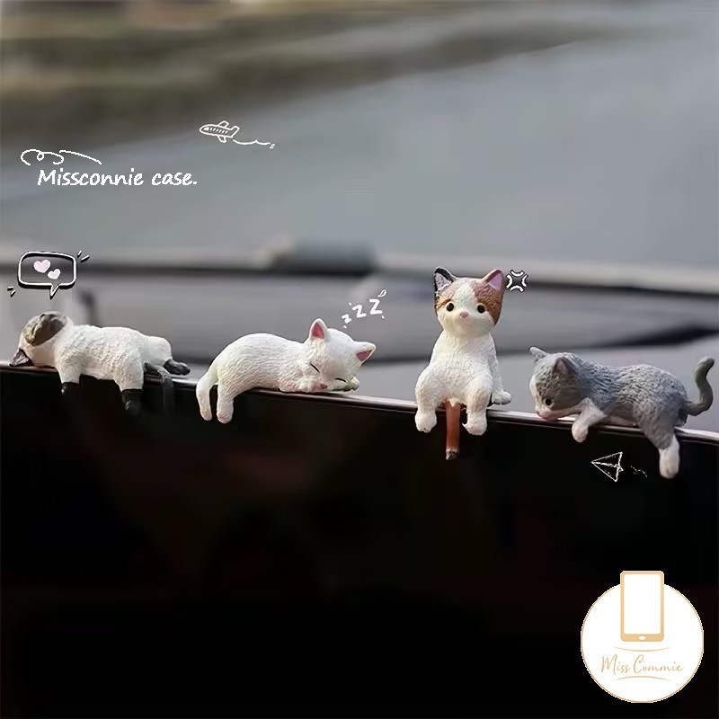 Cute Sleeping Cat Gift 3D DIY Doll Kitten Monitor Decorative Mini ...