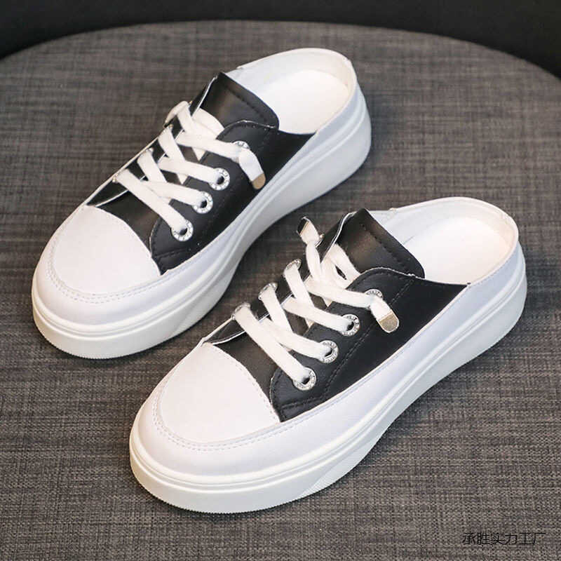 White Shoes Without Heels, Female 2025 Summer New Item, Internet Famous ...