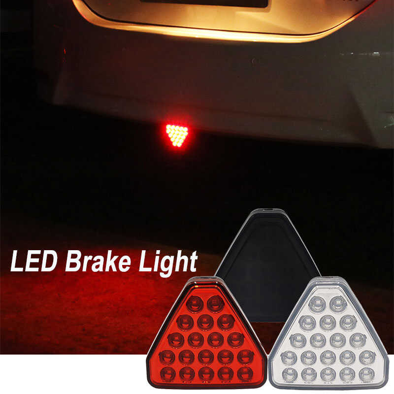 Car Dc12v Brake Lights Universal F1 Style Triangle Red LED 3Rd Rear ...