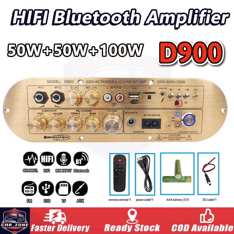 【NEW】D900 5.0 Bluetooth Multi-function Digital Amplifier Board 2.1 ...