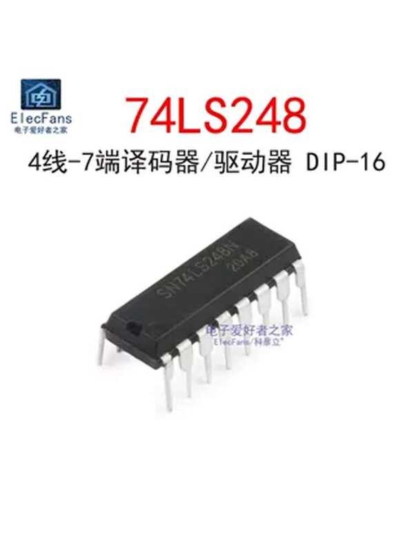 Direct Plug 74LS248 DIP-16 BCD-7 Segment Decoder Logic IC Chip ...