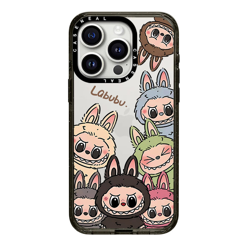 CASENEAL Cartoon Cute Labubu Transparent Acrylic Phone Case For iPhone ...