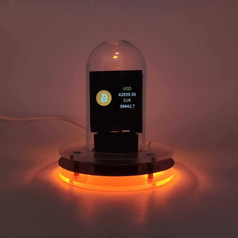 ⊙ Bitcoin Price Tracker. Nixie Tube Alarm Clock With Colorful RGB ...