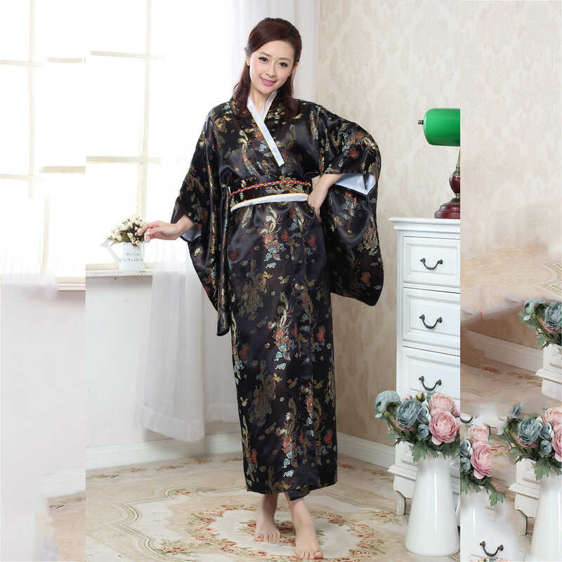 Dragon Cosplay Phoenix Japanese Traditional Kimono Gown Vintage Womens ...