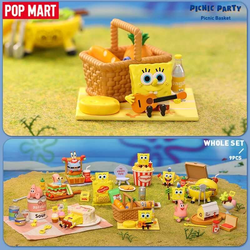 POP MART SpongeBob Picnic Party Series Bd Box Toys Kawaii Anime Action ...