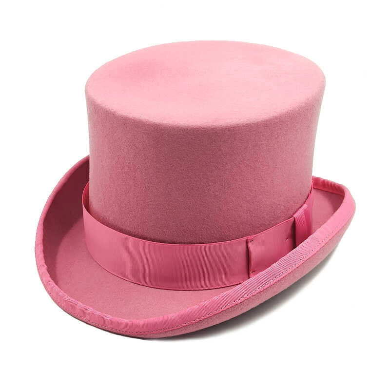 Pink 2024 And Purple High Top Hat High Hat British Black Jazz Top Hats ...