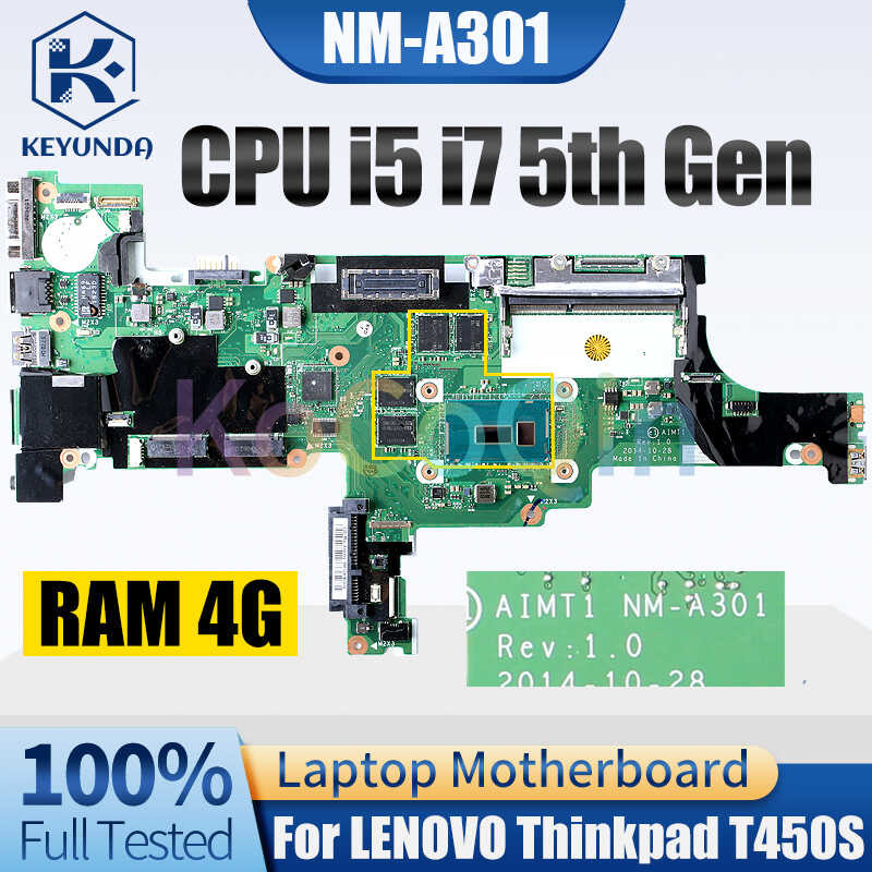 Nm-A301 For LENOVO Thinkpad T450s Notebook Mainboard I5 I7 5Th Gen RAM ...