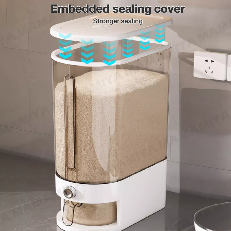 10KG Rice Dispenser Rice Storage Box Rice Organizer Rice storage Insect ...