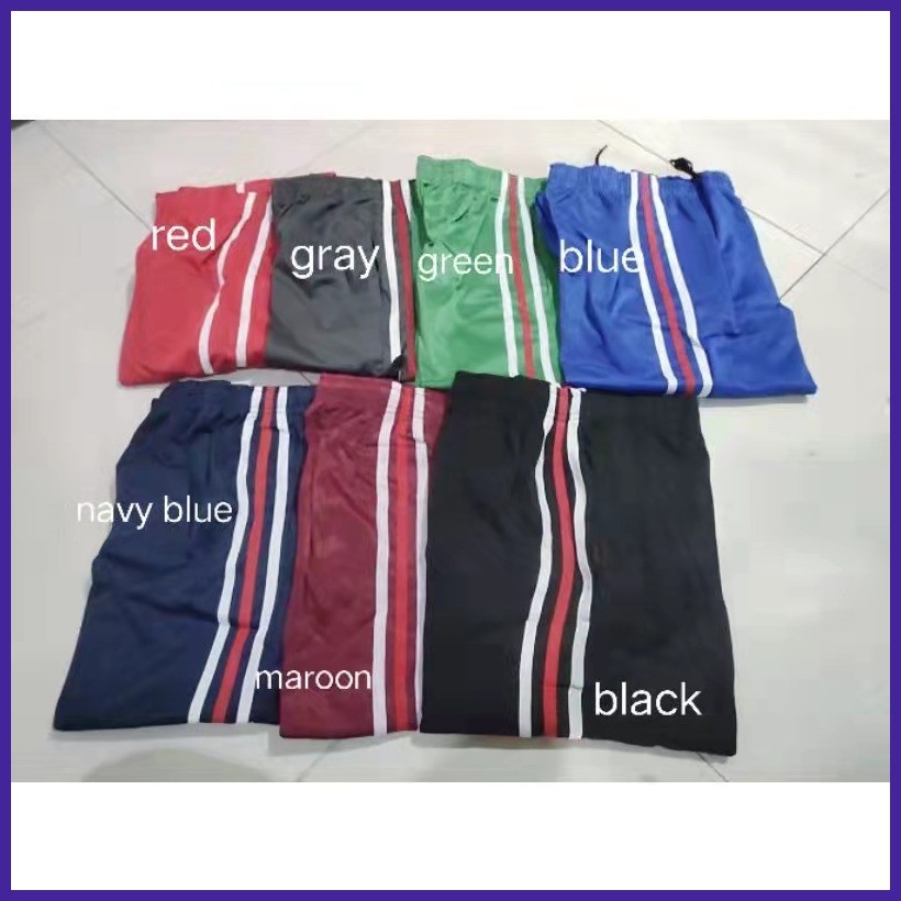 ♥️ COD Unisex Jogging Pants Trunk Pants with Red White Lining | Shopee ...