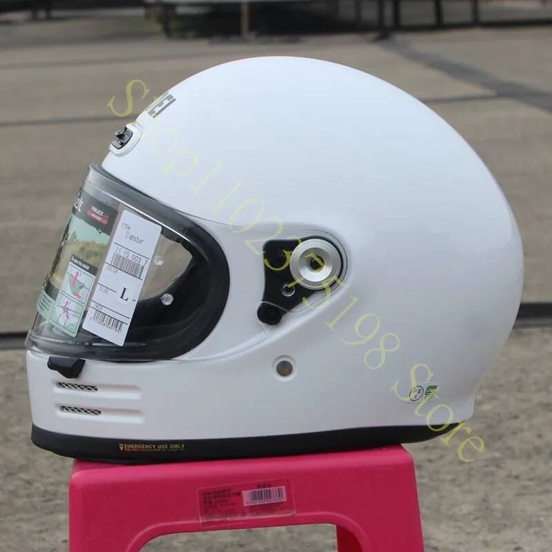 GLAMSTER SHOEI Classic Retro Full Face Helmet, For Harley Cruise ...