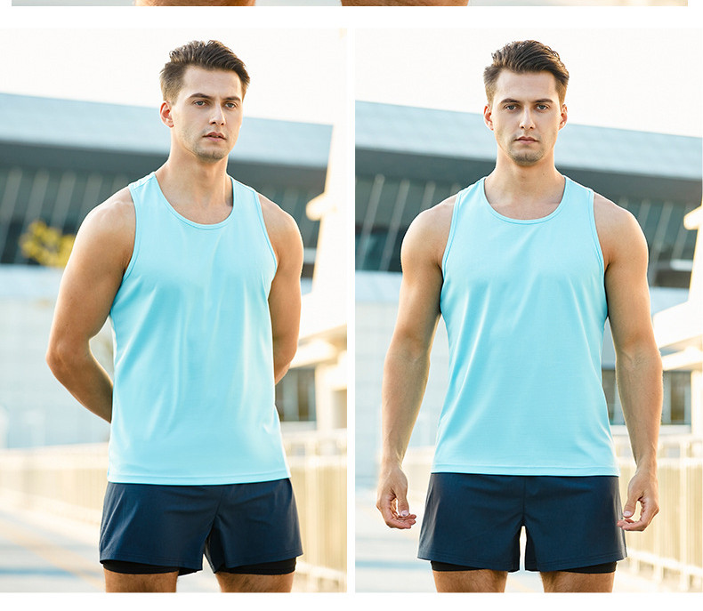 (55-100KG) Men's Breathable Quick Dry Running Sports T-shaped Vest ...