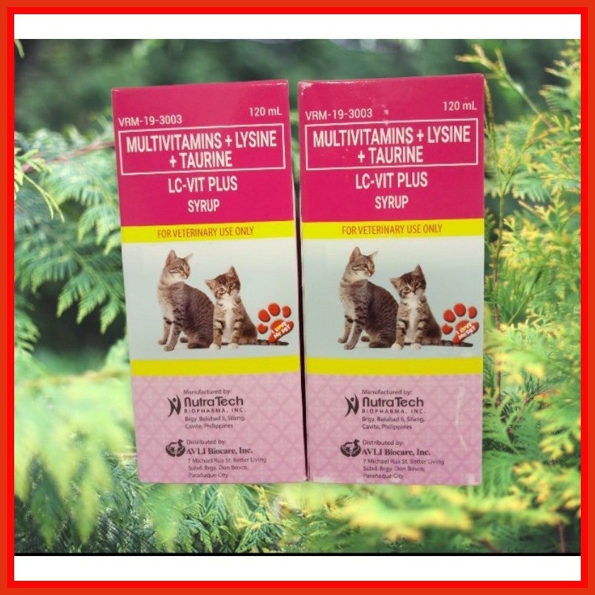 LC-VIT PLUS SYRUP MULTIVITAMINS ( TAURINE ) FOR CATS 120ml | Shopee ...